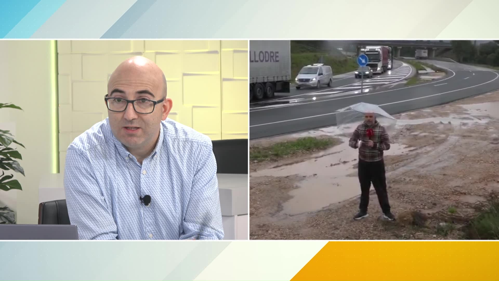 Última hora del temporal des de l'AP-7 (13/11/2024) - Canal 21 Ebre